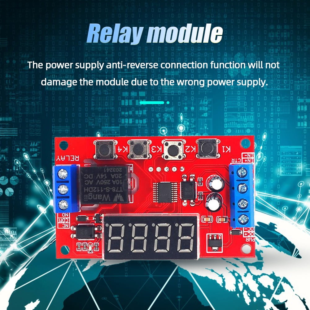 Adjustable 12V Time Delay Relay Module LED Digital Timming Relay ...