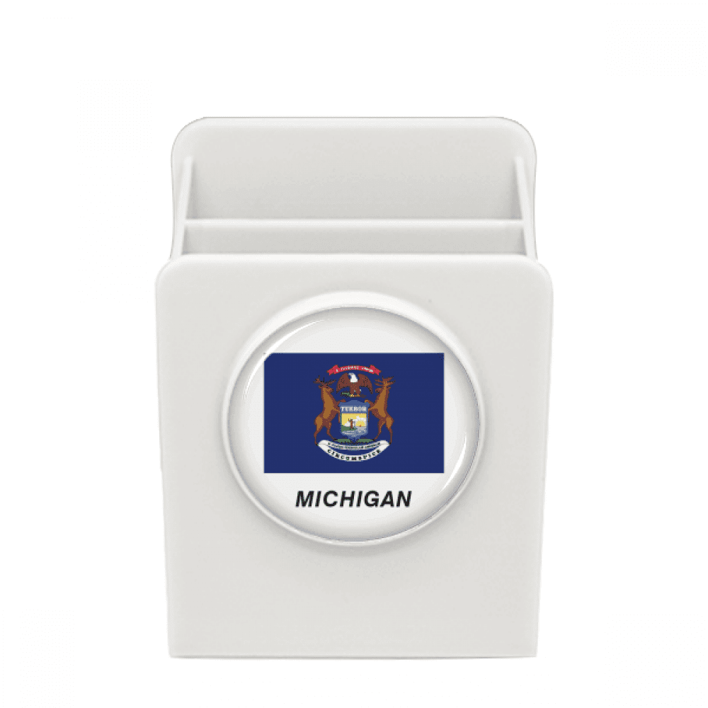 State Flag Outline Michigan Desk Pencil Holder Cup Pen Organizer ...