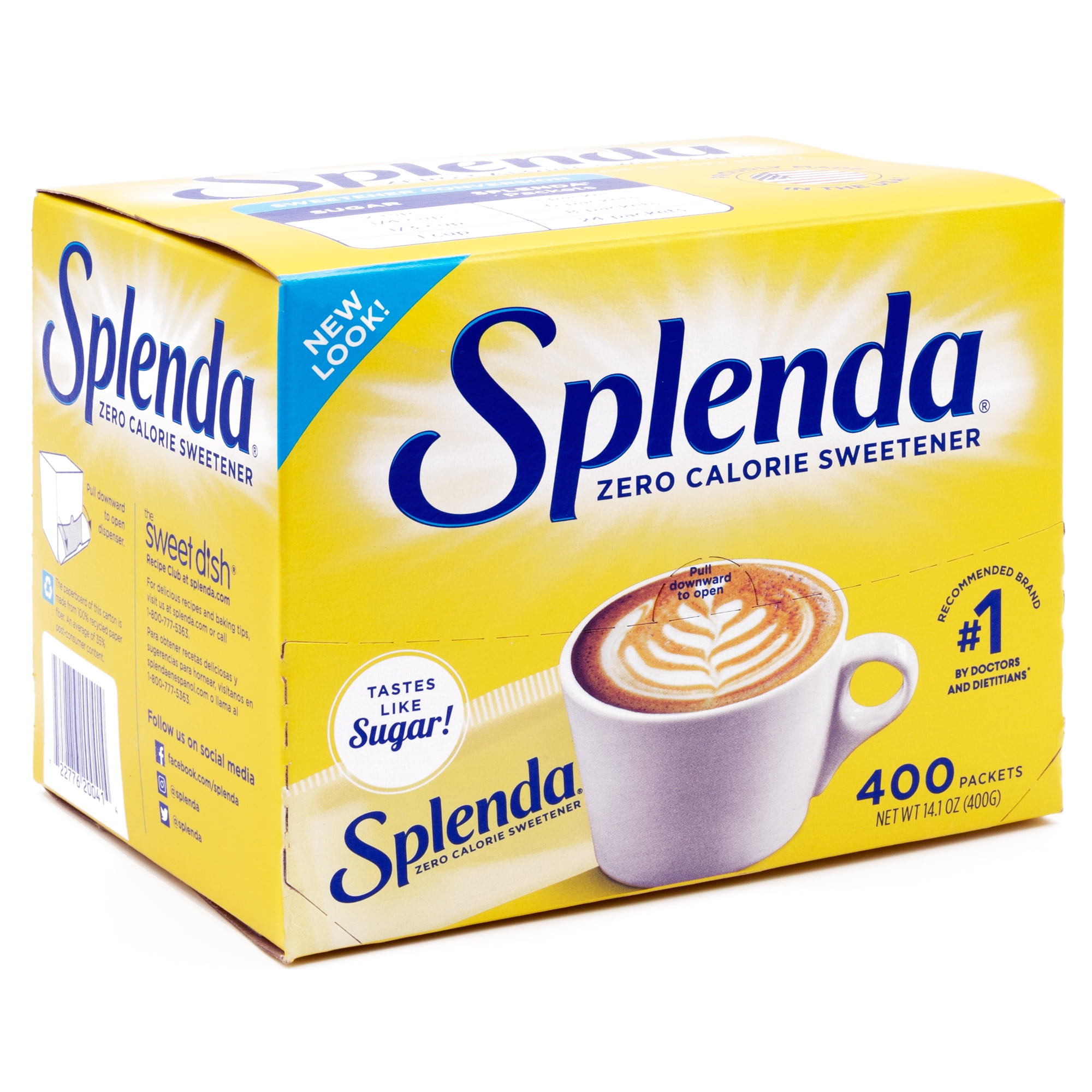 Splenda Zero Calorie Sweetener Packets 400 Count