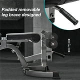 Gym Weight Bench, Adjustable Weight Bench with 7 Back Positions and 4 ...