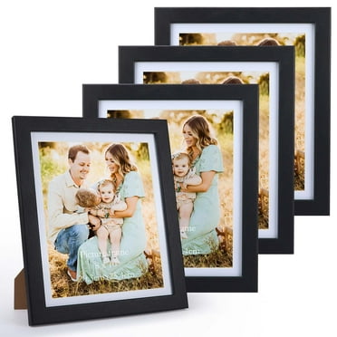Gallery Wall Black Photo Frame Set of 4, 8x10 Durable MDF Wood Frames ...