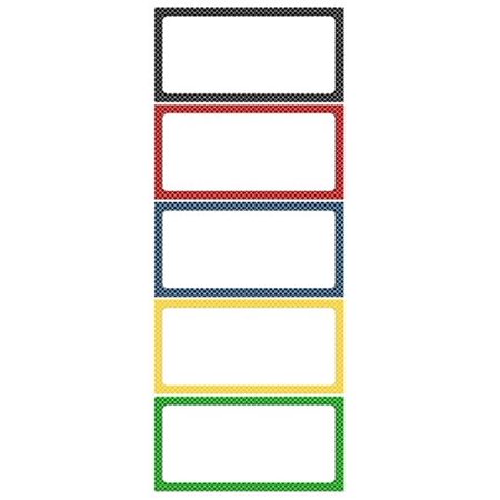 1" x 2" Magnetic Labels White Board Accents 30 Labels 5 Colors ...