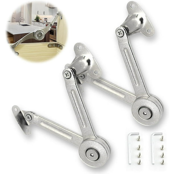 2 Pieces Silver Adjustable Lift Support Hinge, Cabinet Flap Support ...
