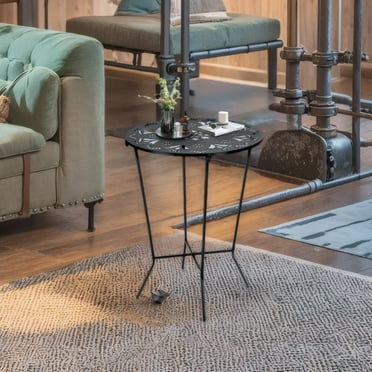 Haibin 2 Pack Outdoor Side Table, 15 inch high Small Patio Outdoor ...