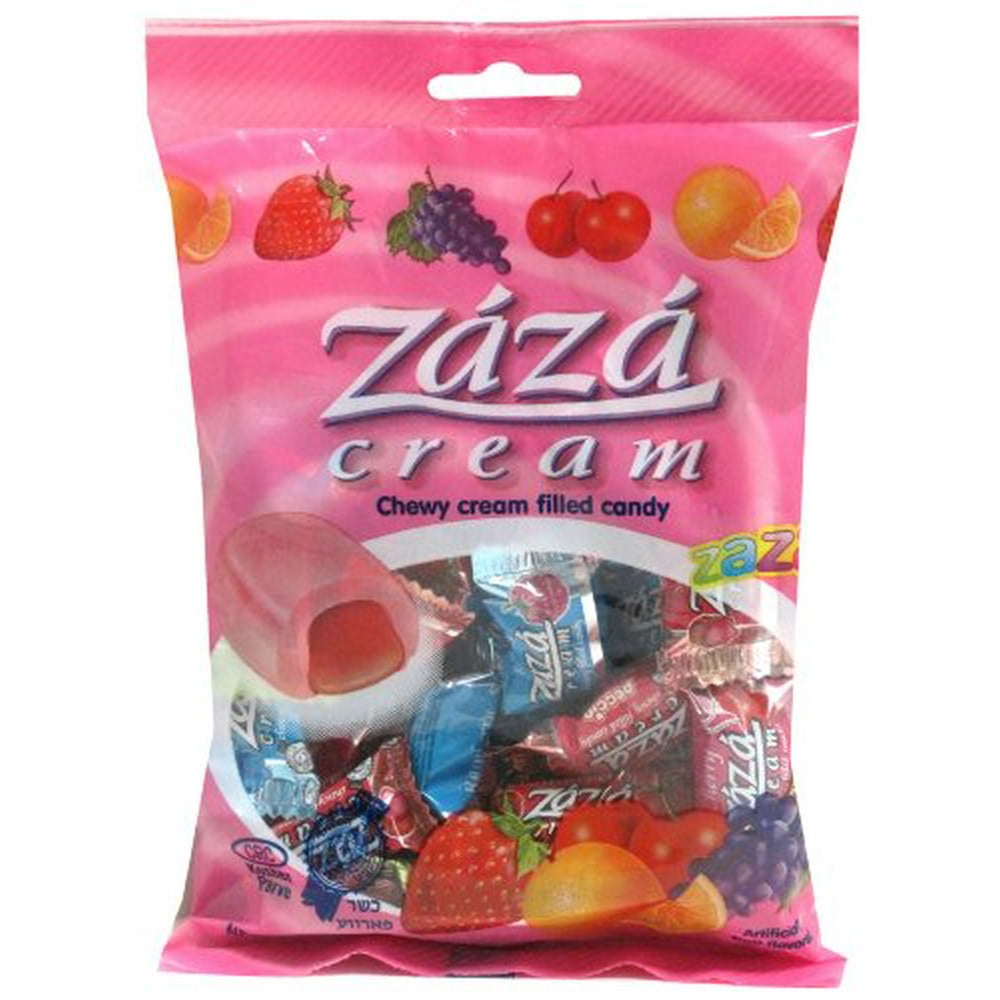 Zaza Assorted Filled Chewy Crème Kosher Taffy Candy - Small (Pack of 3 ...