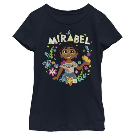 Disney Pixar Encanto Mirabel Floral Butterflys Girls Standard T-Shirt ...