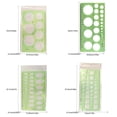 4Pcs Geometric Drawing Templates Ruler Light Weight Portable Circlular ...