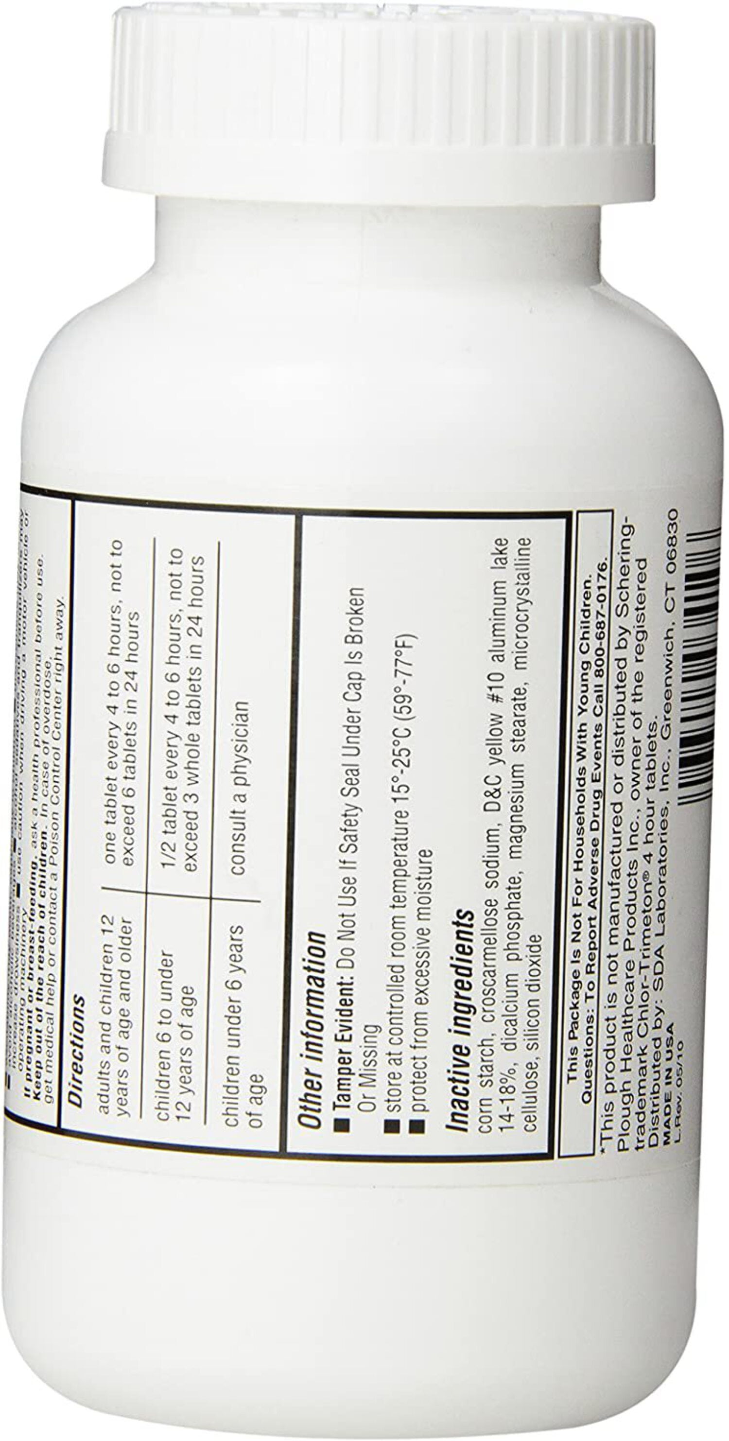 Chlorpheniramine Maleate 4mg Antihistamine Tablets - 1000 Count in ...