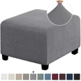 3 Sizes Square Jacquard Durable Customized Stretch Footrest Ottoman ...