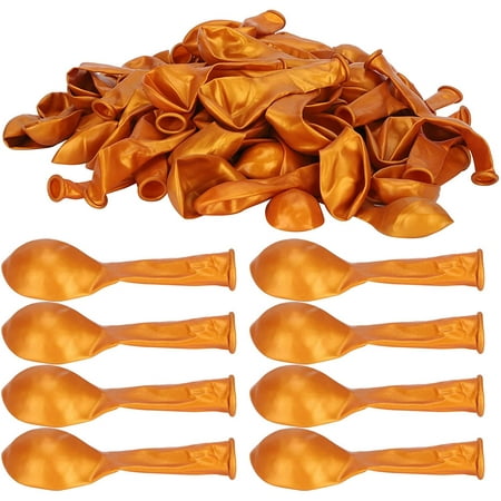 100Pcs 10 Inches Metallic Gold Latex Balloons Latex Golden Balloon for ...