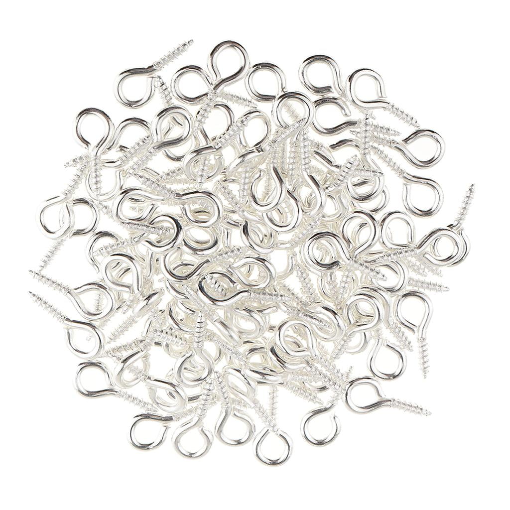 100 Mini Screw Eye Pin Peg Jewelry Making Finding For Crafting 10x4mm ...