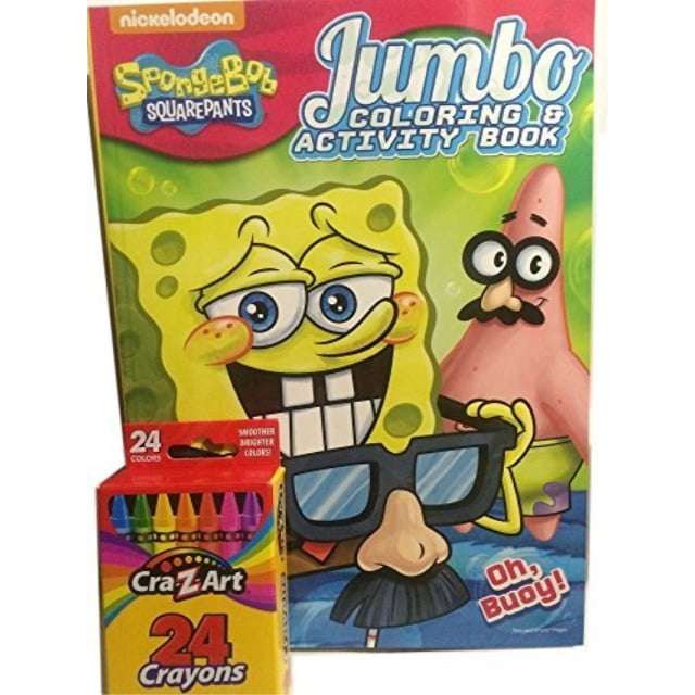 Spongebob 2pc Jumbo Coloring Activity Book and Crayons | Walmart Canada