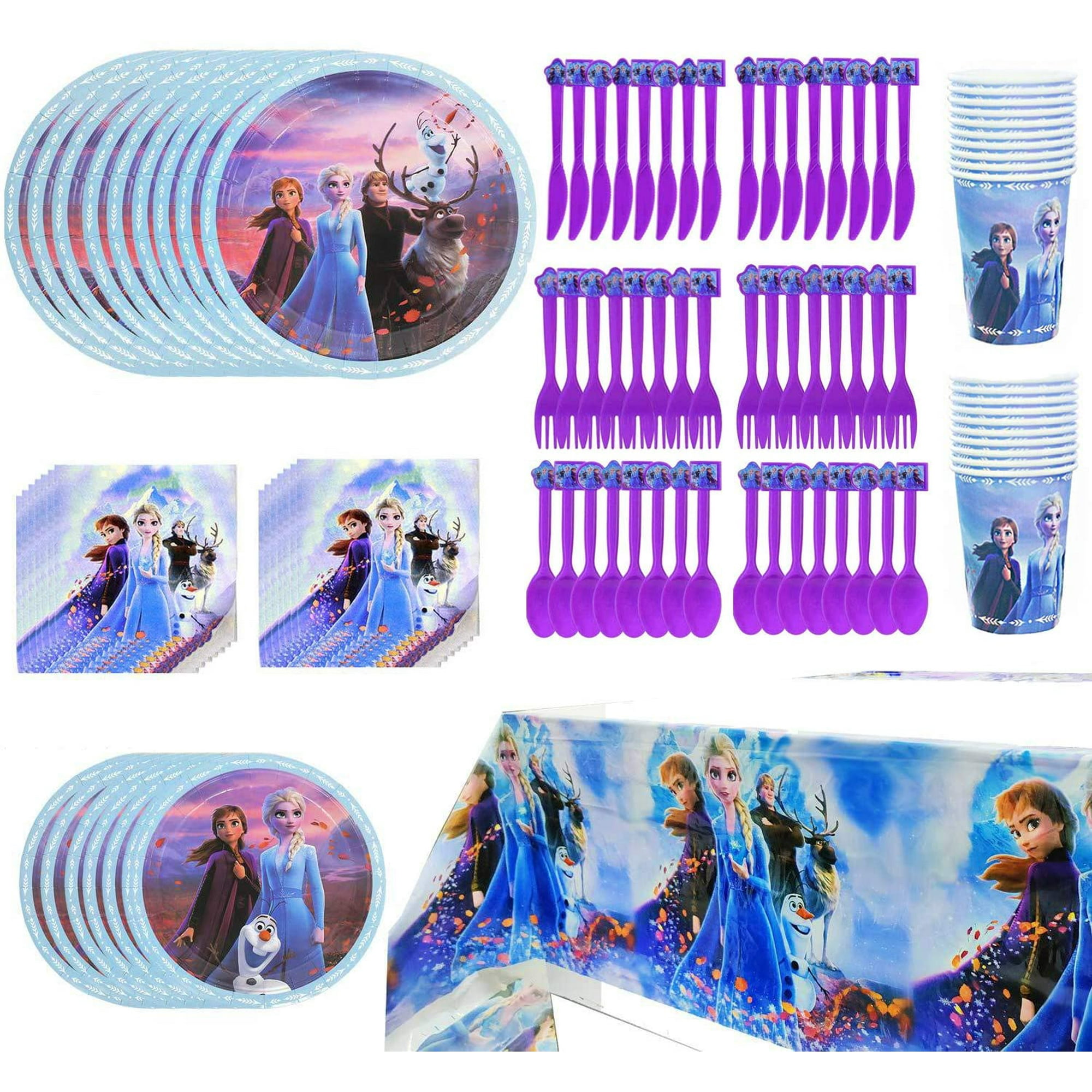 Frozen 2 Birthday Party Supplies Pack Serves 16 Girls Princess Elsa ...