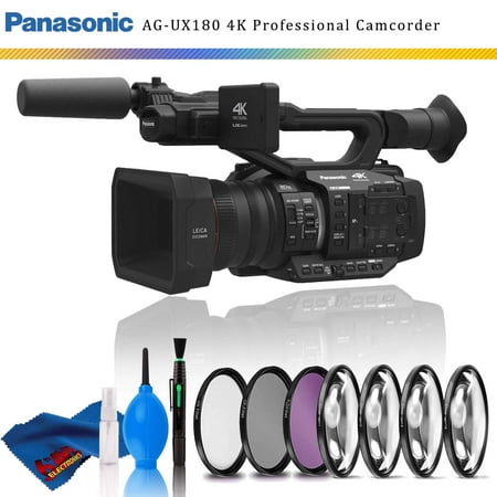 Panasonic AG-UX180 4K Premium Professional Camcorder + Filter Kit ...