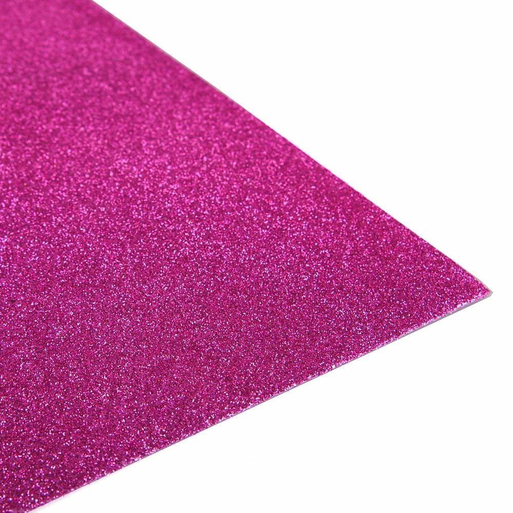 Glitter EVA Foam Sheets Arts and Crafts, 12"x18" 2MM, 10-Piece Fuchsia ...
