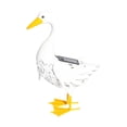 Porch Goose Statue Lawn Goose Outdoor, Metal Garden Goose with Solar ...
