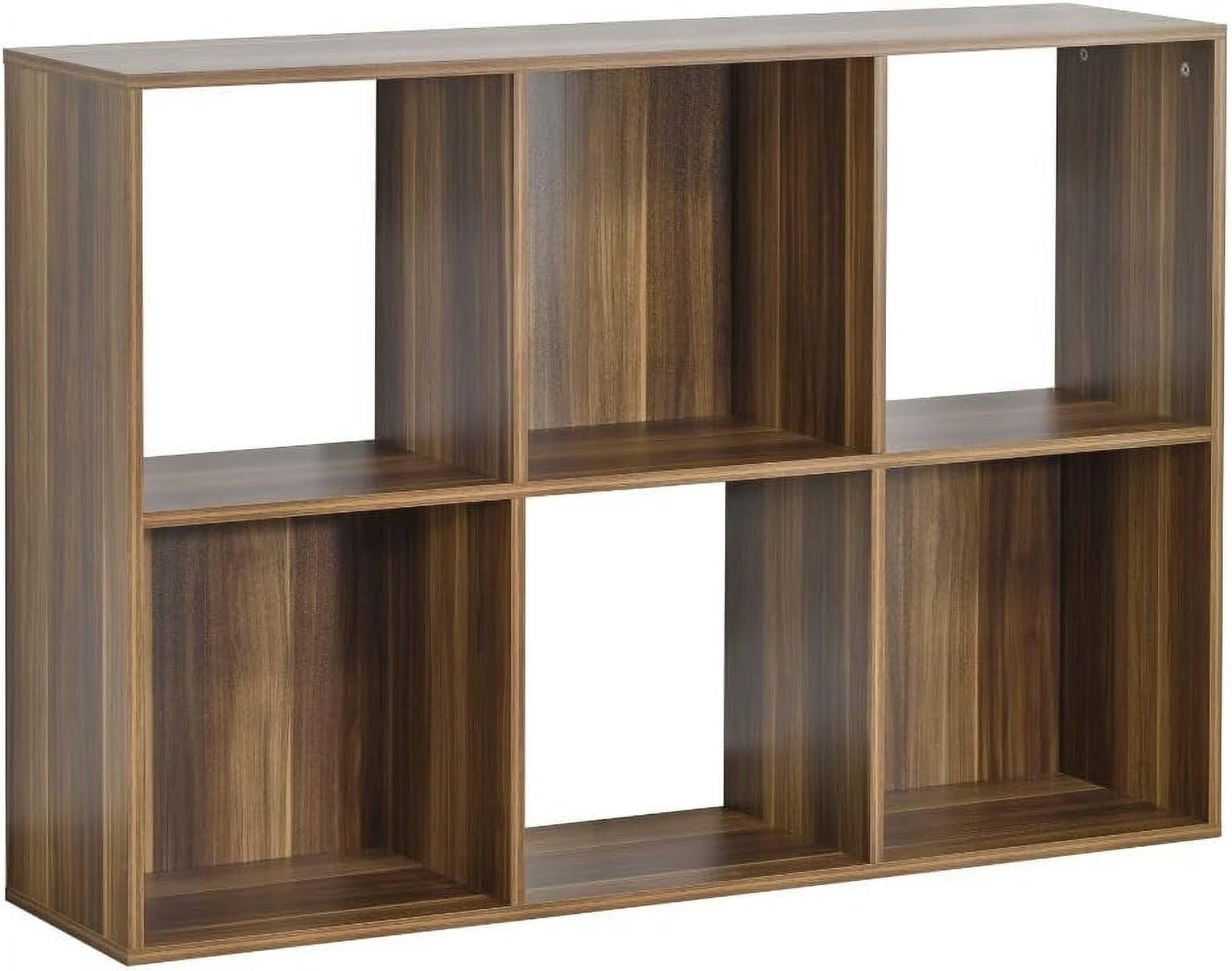 Organizador 6 Cubos Tipo Librero Multiusos FRATELLO MUEBLES Nogal | Bodega Aurrera en línea