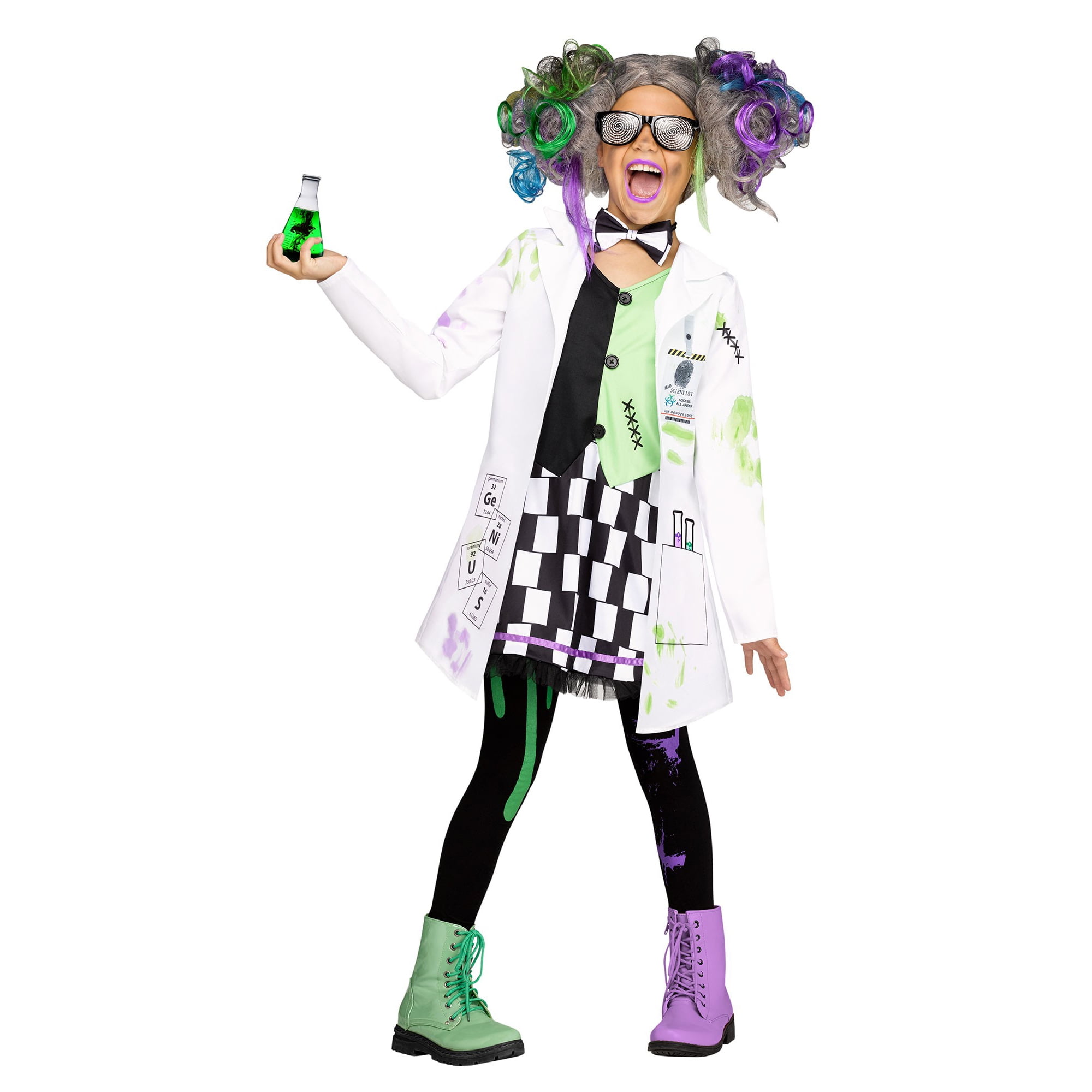 Mad Scientist Girl Child Halloween Costume - Walmart.com