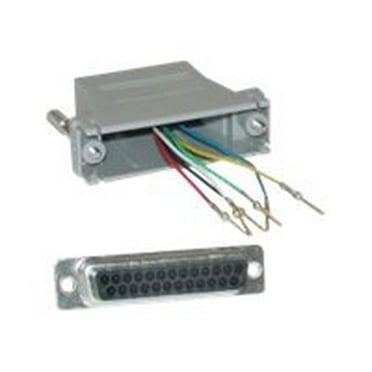 Kentek D-Sub Modular Adapter DB25 Female to RJ12 RJ-12 Female F/F Serial Jack Plug phone Telecom ...