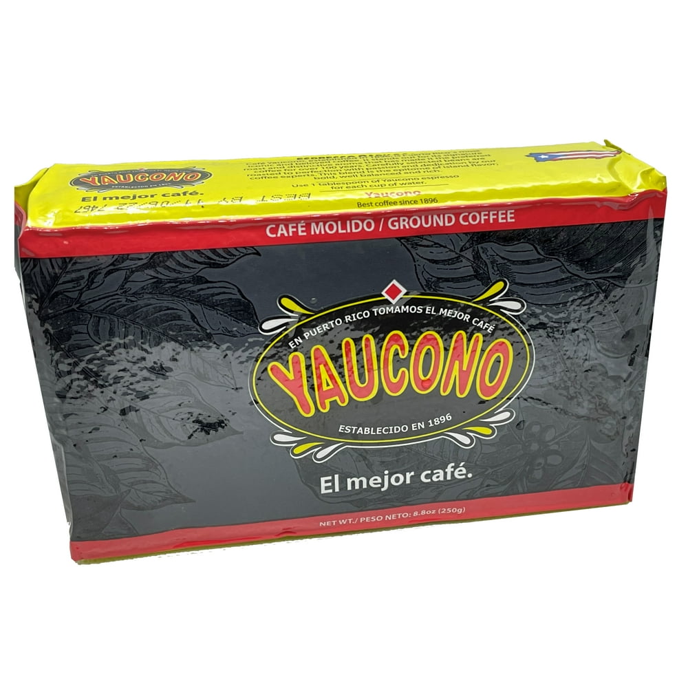 Cafe Yaucono Espresso Dark Roast Ground Coffee from Puerto Rico - 8.8 ...