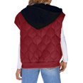 Aellinatey Puffer Vest Women Cropped Hooded Zip Up Quilted Sleeveless ...
