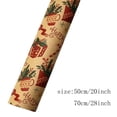 10 Pack, Vintage Christmas Kraft Wrapping Paper, Recyclable Thick ...