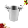 Alasum Plated Silver Wine Bucket with Elegant Deer Head Design Polished ...
