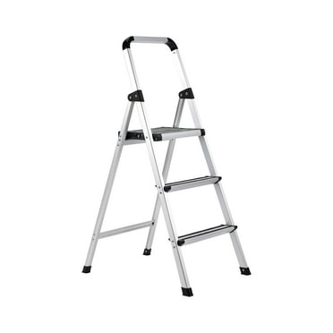 AmeriHome Ultra Slim Aluminum Two Step Folding Utility Step Ladder ...