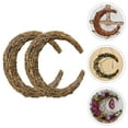 2pcs Moon Shape DIY Rattan Wreath Handmade DIY Rattan Rings Vine Branch ...