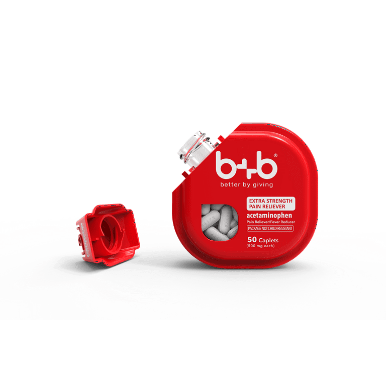 B B EXTRA STRENGTH Acetaminophen Caplets Pain Reliever, 45% OFF