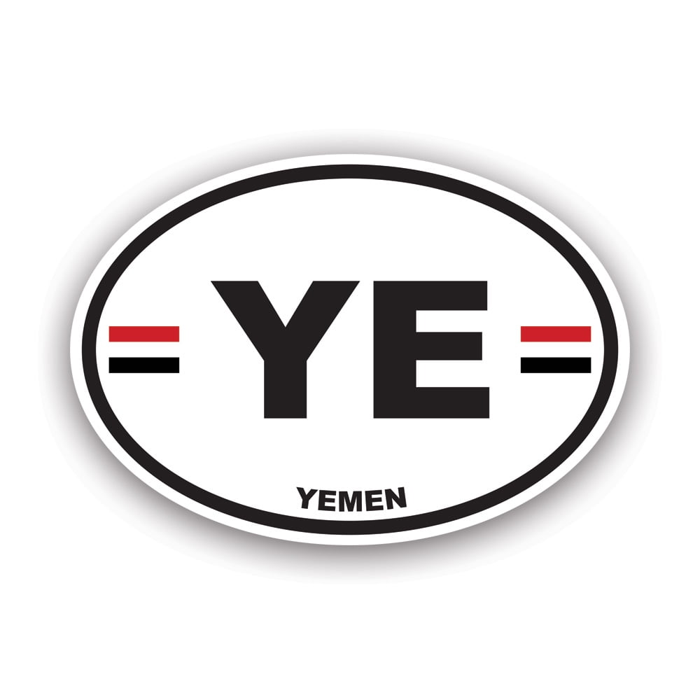 Yemen Oval Sticker Decal - Self Adhesive Vinyl - Weatherproof - Made in ...