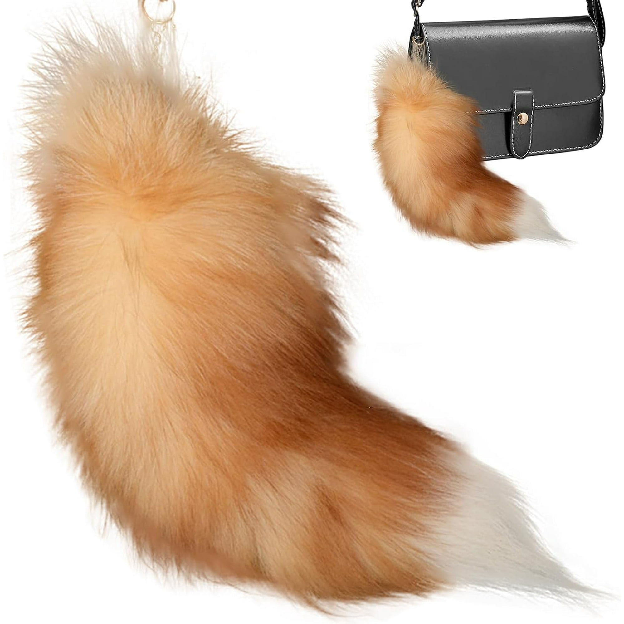 Click here for Surjde Fox Tail Keychain  Fluffy Faux Tail Realist... prices