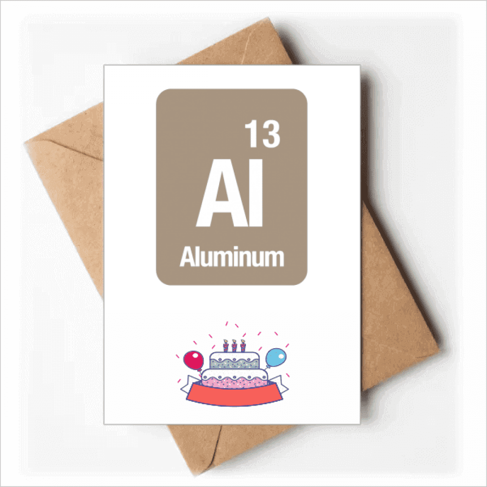 Al aluminio elemento químico Chem Tarjetas de cumpleaños en sobres en ...