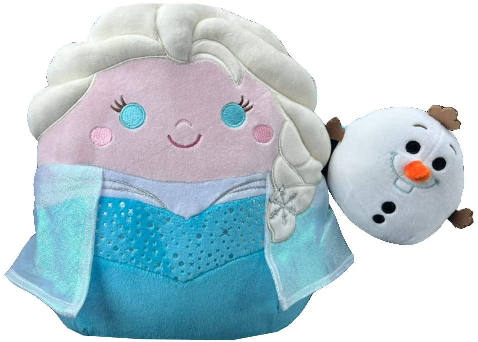 Squishmallows Official Kellytoys Plush 10" Elsa with 5" Olaf Ultimate ...
