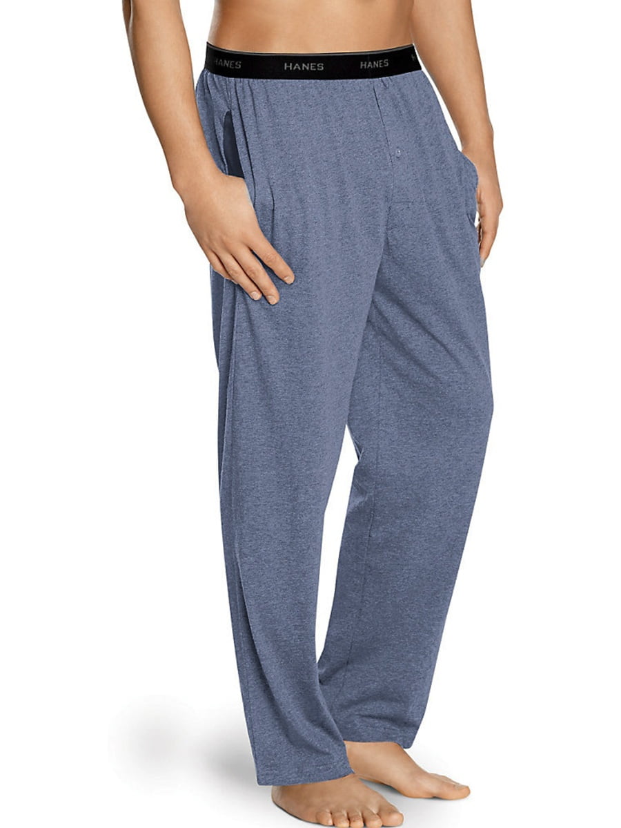 Hanes - Hanes Men’s Tagless Sleep Lounge Pants Solid Knit Cotton With ...