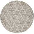 SAFAVIEH Natura Taegan Geometric Diamonds Area Rug, Ivory/Stone, 6' x 6 ...
