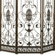DecMode 80" x 80" Bronze Metal Hinged Foldable Arched Partition 5 Panel ...