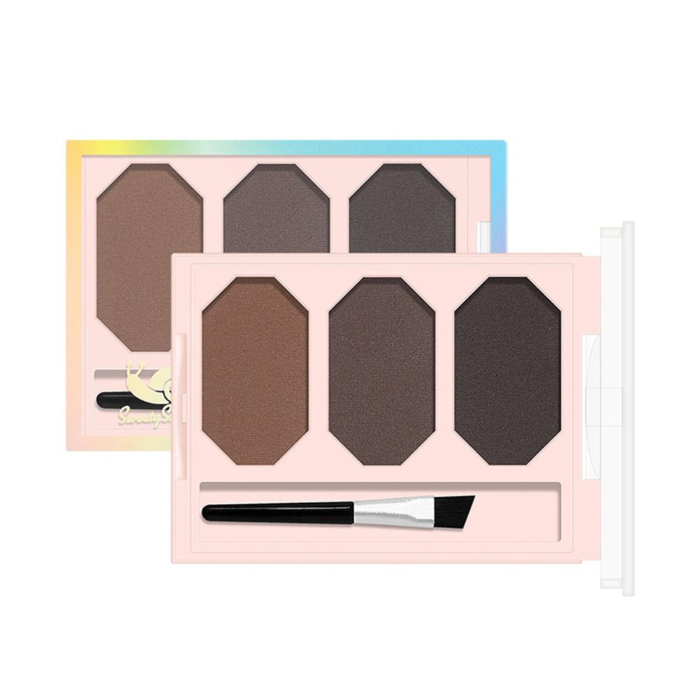 TQEHS Paleta de maquillaje en polvo para cejas de 3 colores, resistente ...