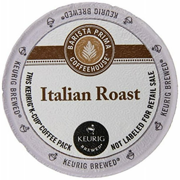 Barista Prima Dark Roast Extra Bold Coffee K Cup Italian Roast 96