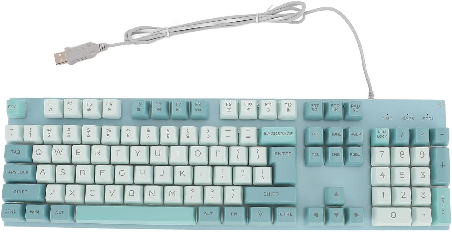 HUGFEGWE Wired Gaming Keyboard, No Delay Print Backlit Keyboard Wired ...