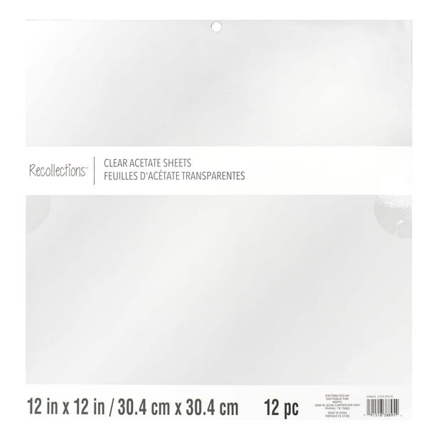 Clear Acetate Sheets by Recollections™, 12" x 12" - Walmart.com