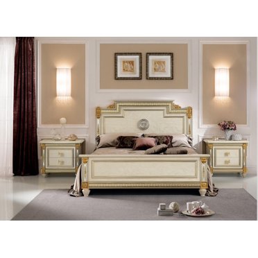 Sand Eco Leather Tufted Queen Bedroom Set 3Pcs Made in Spain ESF Velvet - Walmart.com