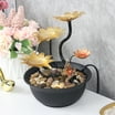 Gift Essentials Ceramic Water Fountain Songbird Trio Green Indoor ...