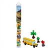 City School Bus Building Bricks Kit, Yellow Bus & Station, Creative ...