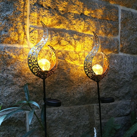 Solar Power Light Metal LED Ornament Landscape Light Outdoor Flame ...