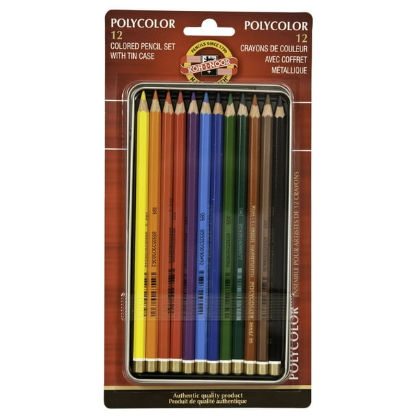 Koh-I-Noor Polycolor Artists' Colored Pencil Set, 12-Colors - Walmart ...