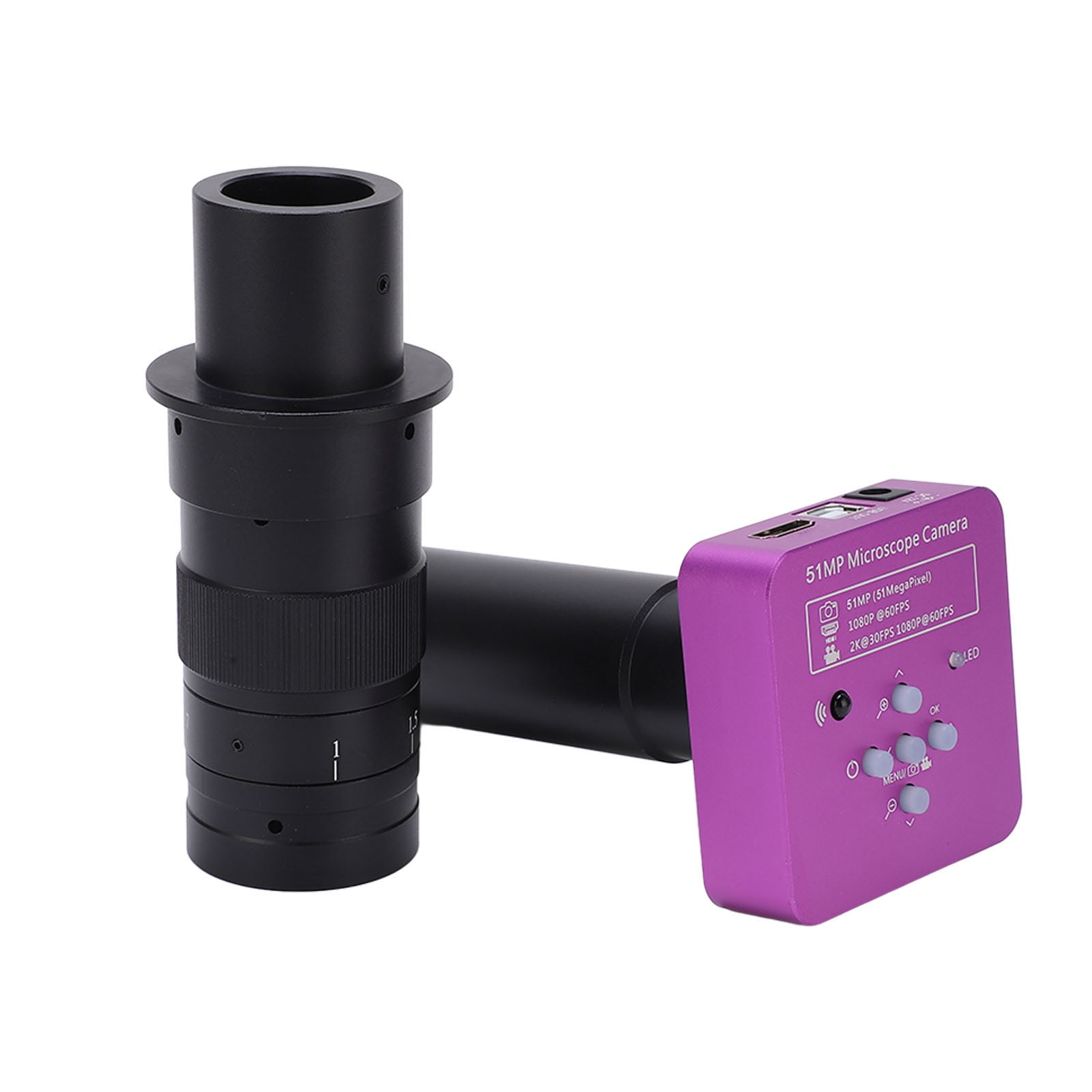Cámara de microscopio HD, cámara de microscopio 60FPS 51MP Cámara de ...