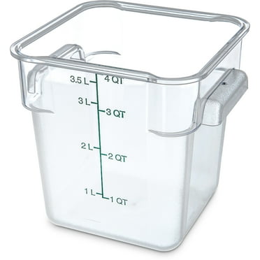 Cambro Translucent 4QT Square Food Container 4SFSPP190 - Walmart.com