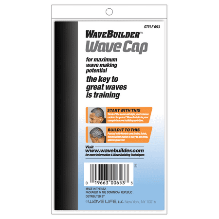 WaveBuilder - WaveBuilder Wave Cap, Black, 2 Count - Walmart.com ...