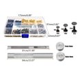 180Sets Leather Rivets 6mm/8mm/12.0mm 4 Color Double Caps Rivets Metal ...